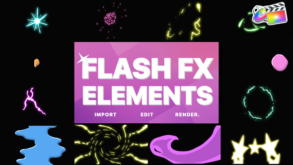 Cartoon Energy Elements Pack | After Effects by MisterFlashAnimation